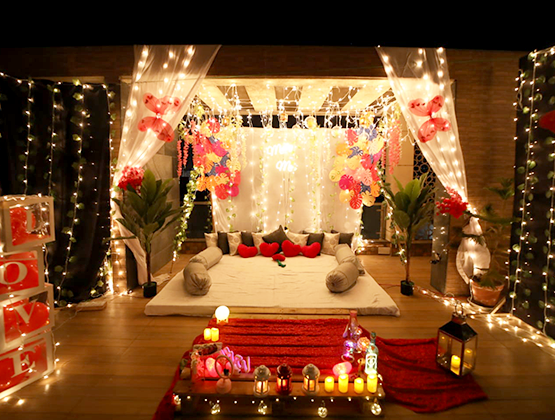 Cabana Dine Candlelight Setup | Candlelight Dinners in Jaipur | TogetherV